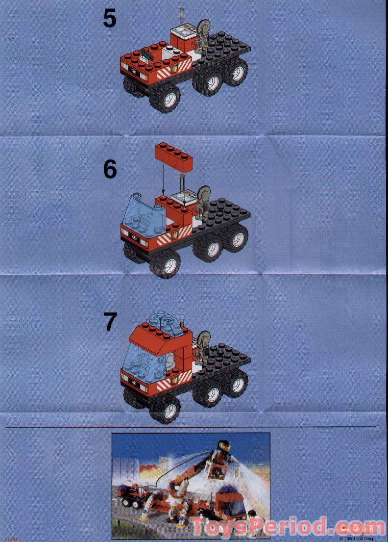 LEGO 6477 Firefighter's Lift Truck Instructions and Parts List