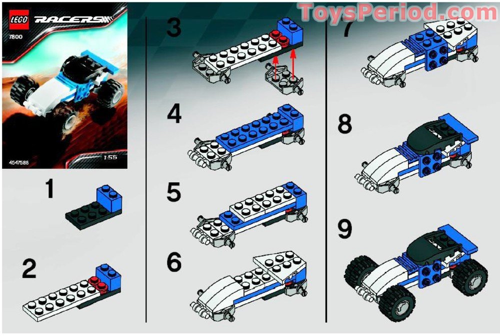 LEGO 7800 Off Road Racer Instructions and Parts List