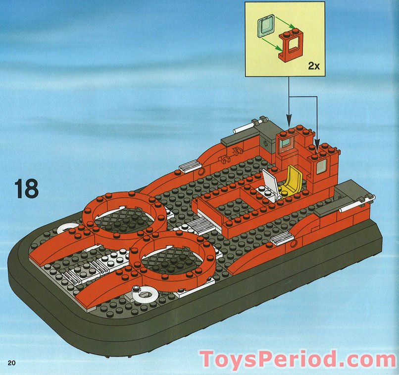 LEGO 7944 Fire Hovercraft Instructions and Parts List