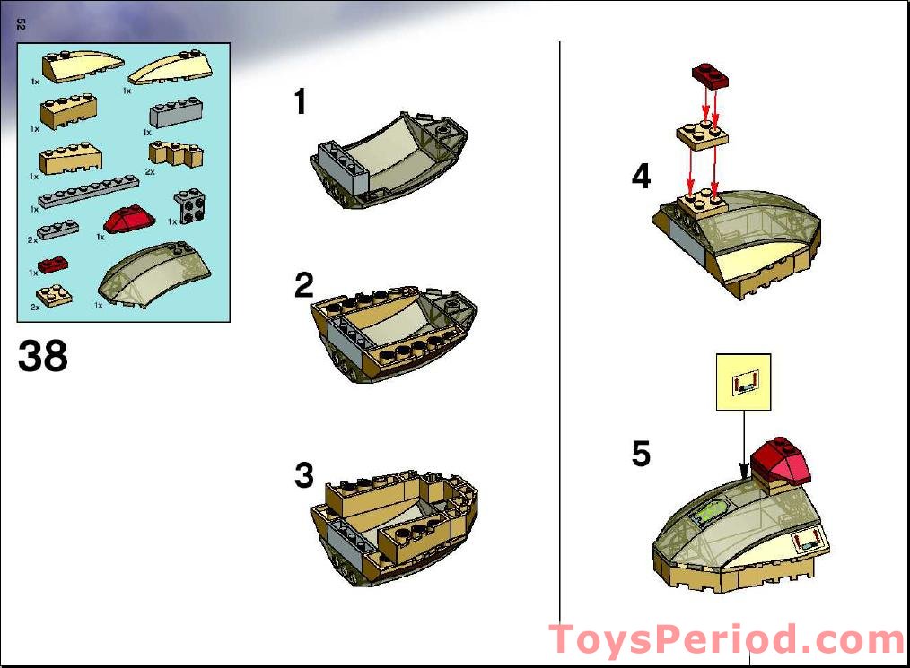 LEGO 7477 T1 Typhoon vs. T-Rex Instructions and Parts List