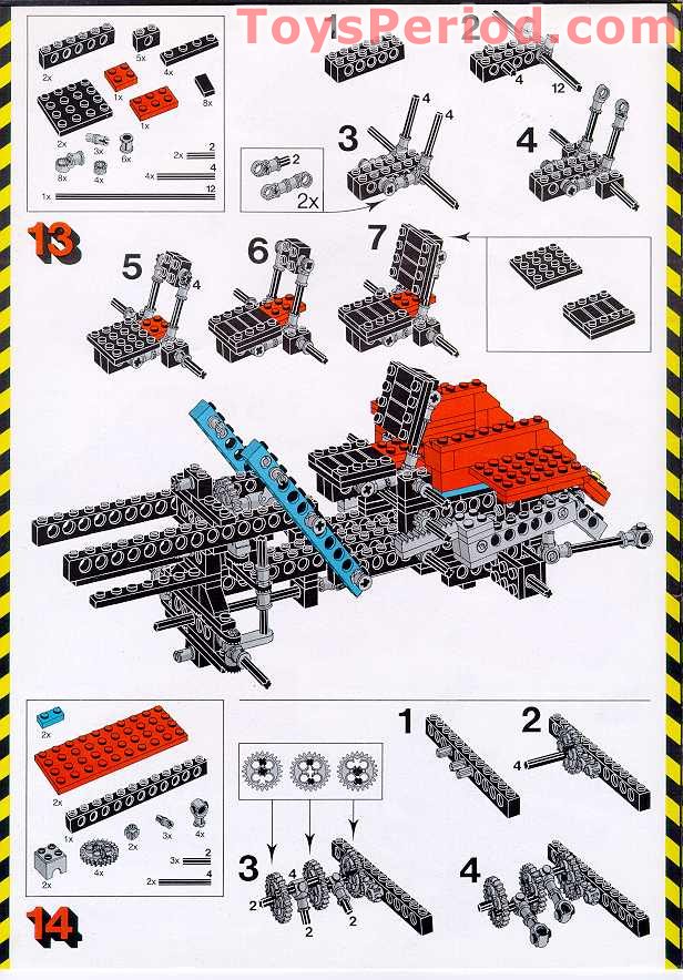 LEGO 8859 Tractor Instructions and Parts List
