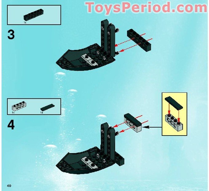 LEGO 8926 Toa Undersea Attack Instructions and Parts List