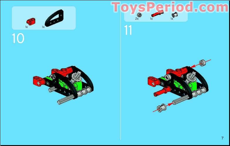 LEGO 8281 Mini Tractor Instructions and Parts List