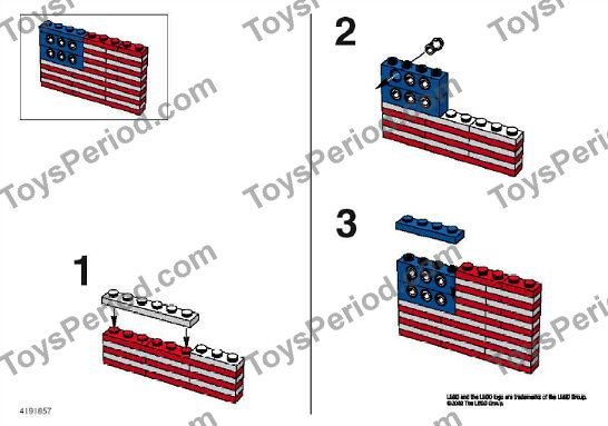Lego American Flag Piece
