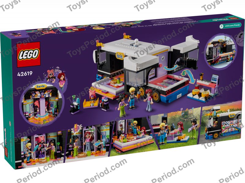 LEGO 42619 Pop Star Music Tour Bus Set Parts List