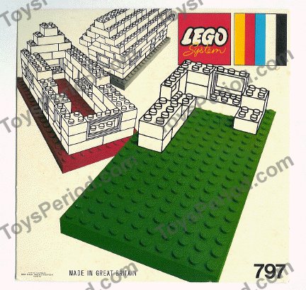 LEGO 797 Baseplates, Large, Gray and White Set Parts List