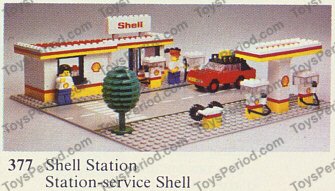 LEGO 377-1 Shell Service Station Instructions and Parts List