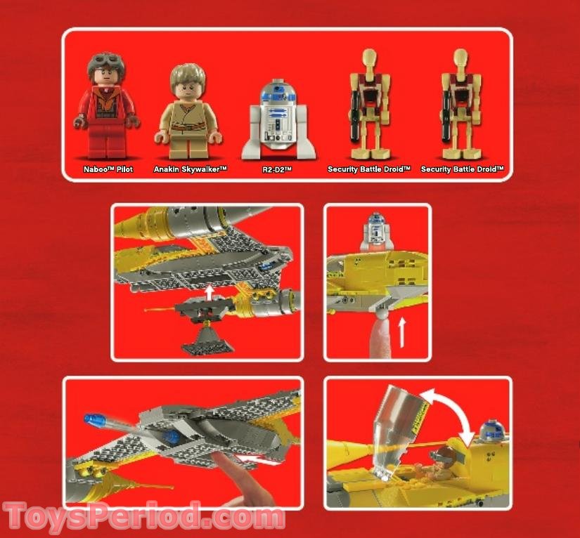 LEGO 7877 Naboo Starfighter Instructions and Parts List
