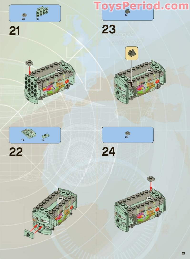 LEGO 8487 Flo's V8 Cafe Instructions and Parts List
