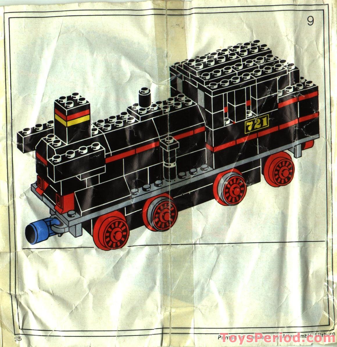 LEGO 721 Steam Locomotive Instructions and Parts List