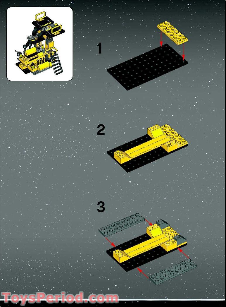 LEGO 6208 B-Wing Fighter Instructions and Parts List