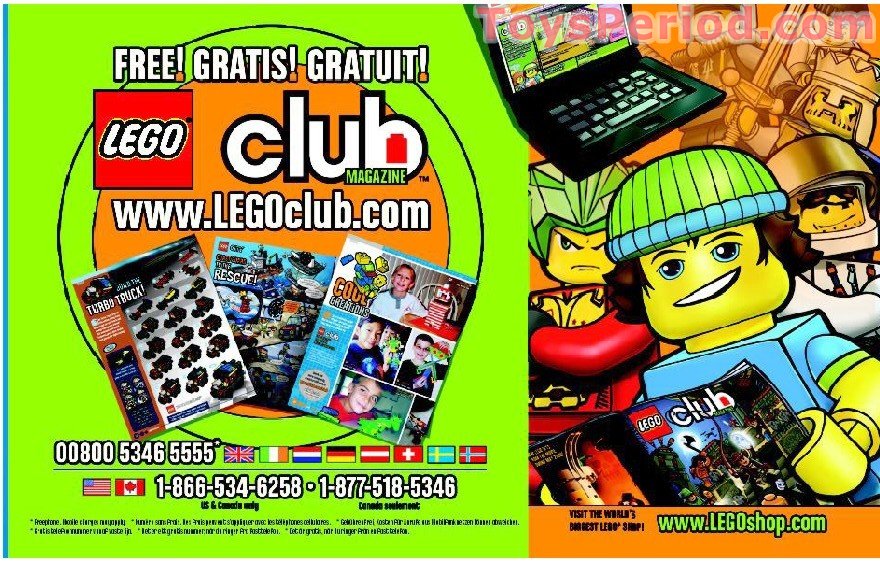 LEGO 7630 Front-End Loader Instructions and Parts List