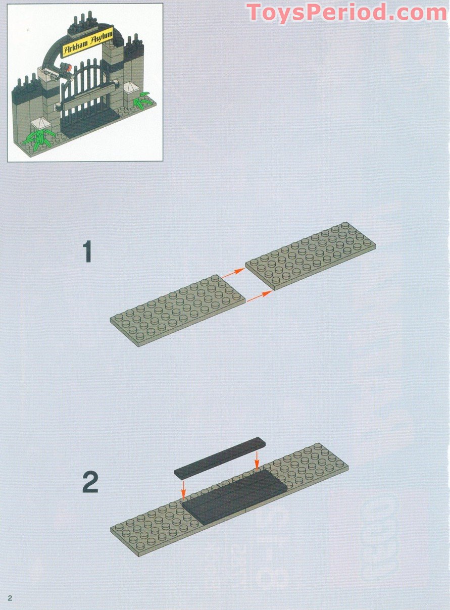 LEGO 7785 Arkham Asylum Instructions and Parts List