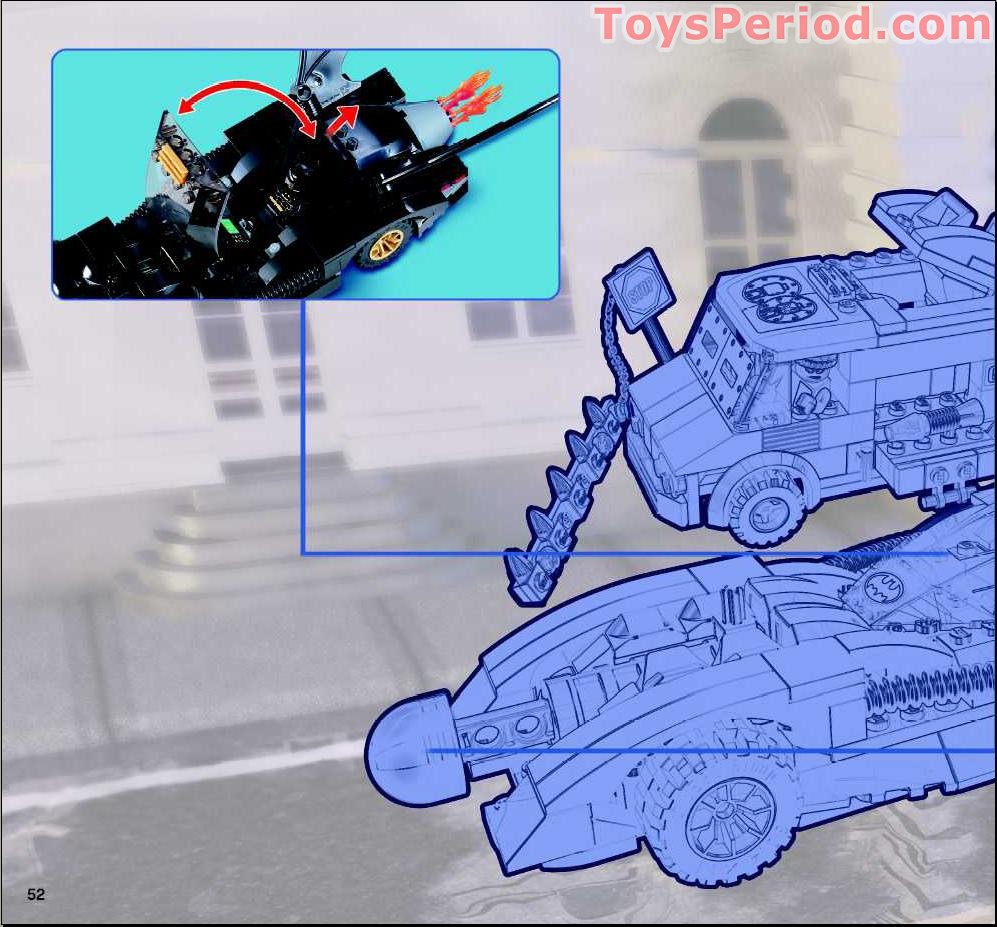 LEGO 7781 The Batmobile: Two-Face's Escape Instructions and Parts List