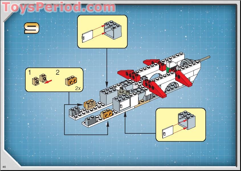 LEGO 7163 Republic Gunship Instructions and Parts List