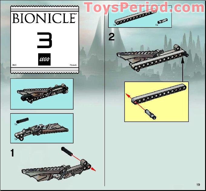 LEGO 8621 Turaga Dume and Nivawk Instructions and Parts List