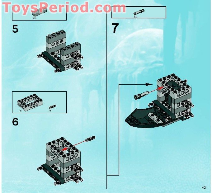 LEGO 8926 Toa Undersea Attack Instructions and Parts List