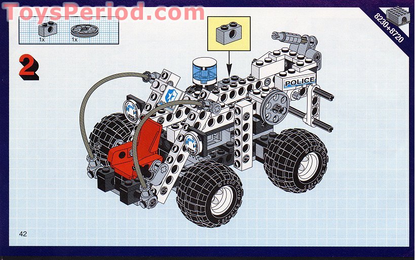 LEGO 8230 Coastal Cop Buggy Instructions and Parts List