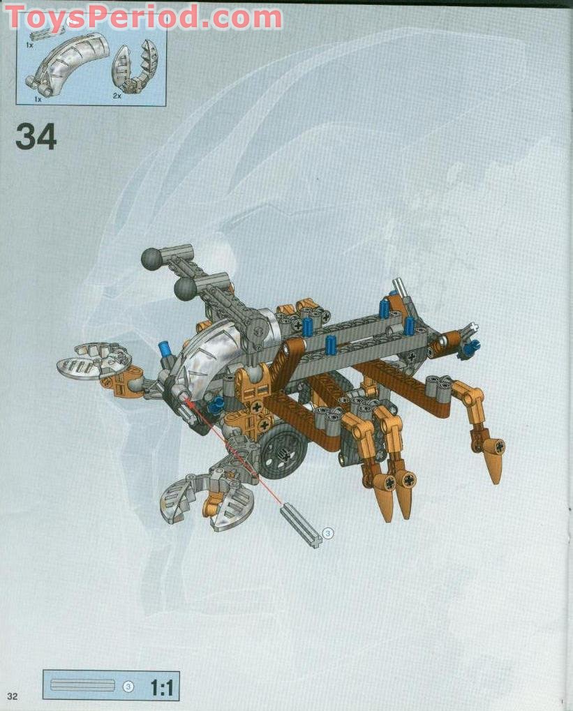 LEGO 8595 Takua and Pewku Instructions and Parts List