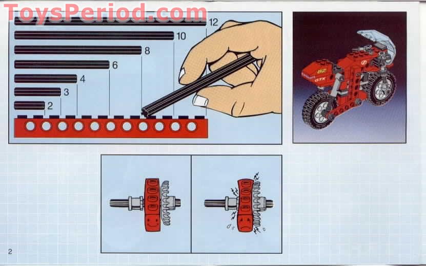 LEGO 8210 Nitro GTX Bike Instructions and Parts List