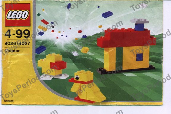 LEGO 4027 Build and Imagine Canister Red Top Set Parts List