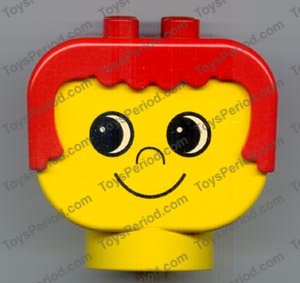 LEGO Sets with Part dup007 Duplo Head Brick with Red Hair, no Freckles ...