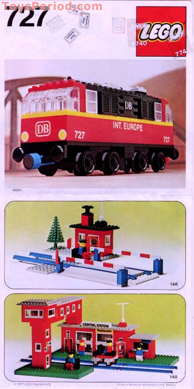 LEGO 727 12v Locomotive Instructions and Parts List