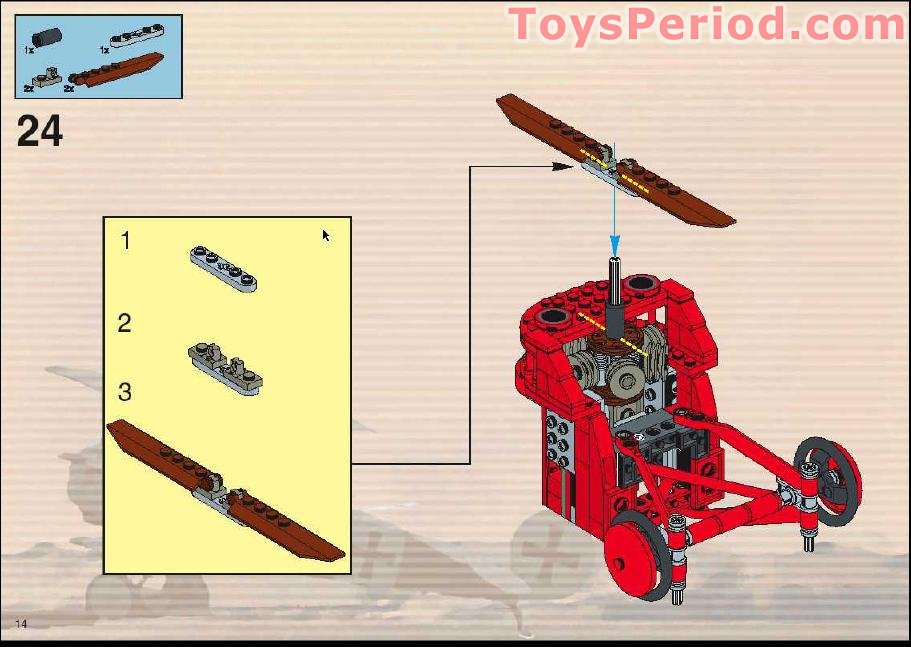 LEGO 10024 Red Baron Instructions and Parts List