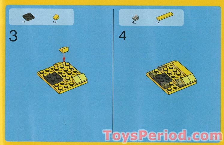 LEGO 4939 Cool Cars Instructions and Parts List