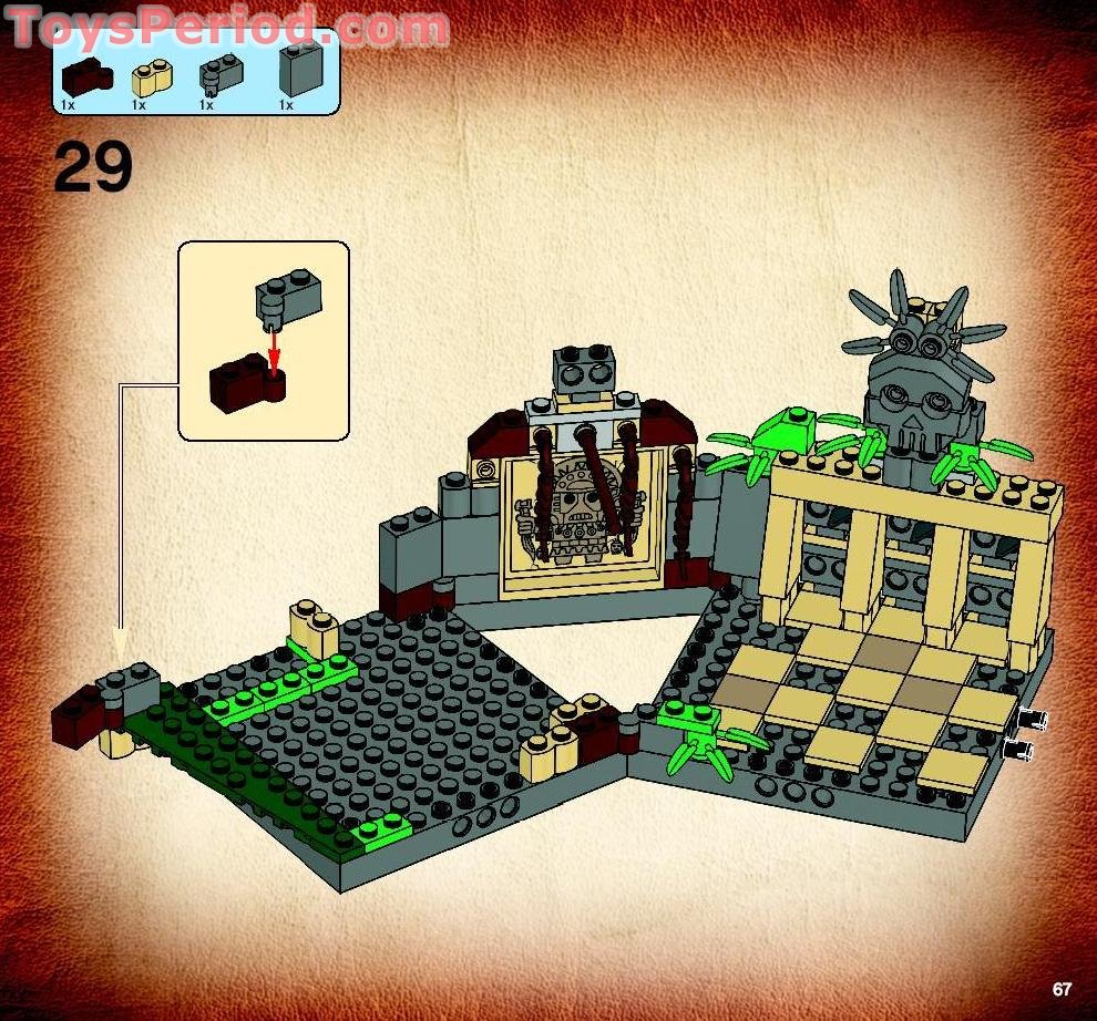 LEGO 7623 Temple Escape Instructions and Parts List