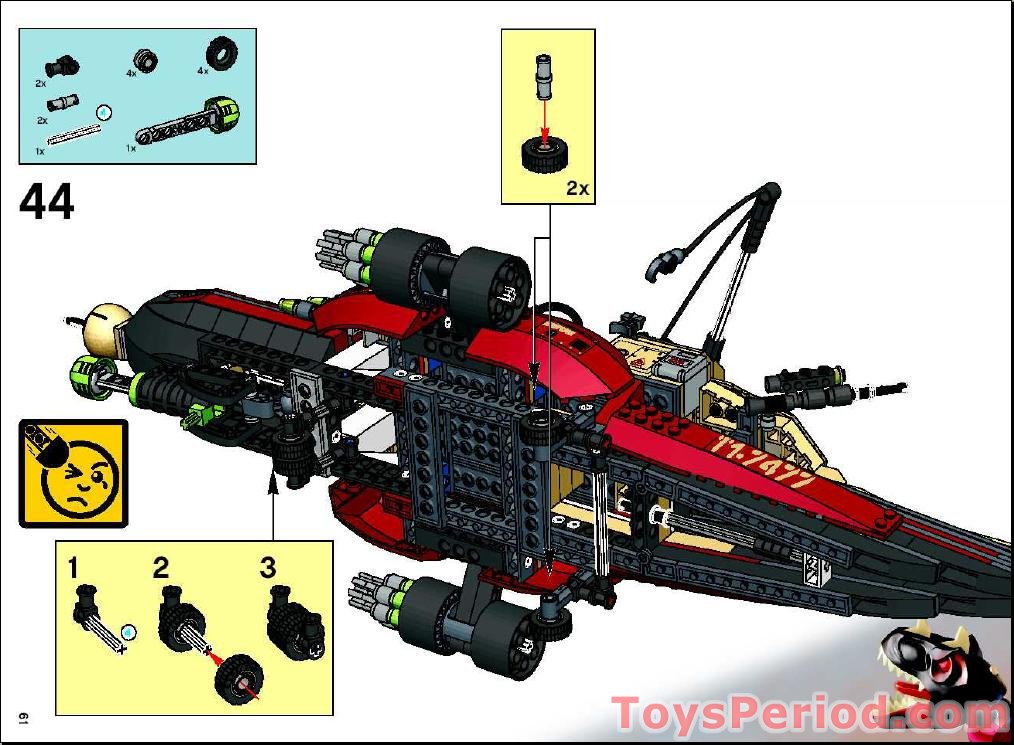LEGO 7477 T1 Typhoon vs. T-Rex Instructions and Parts List