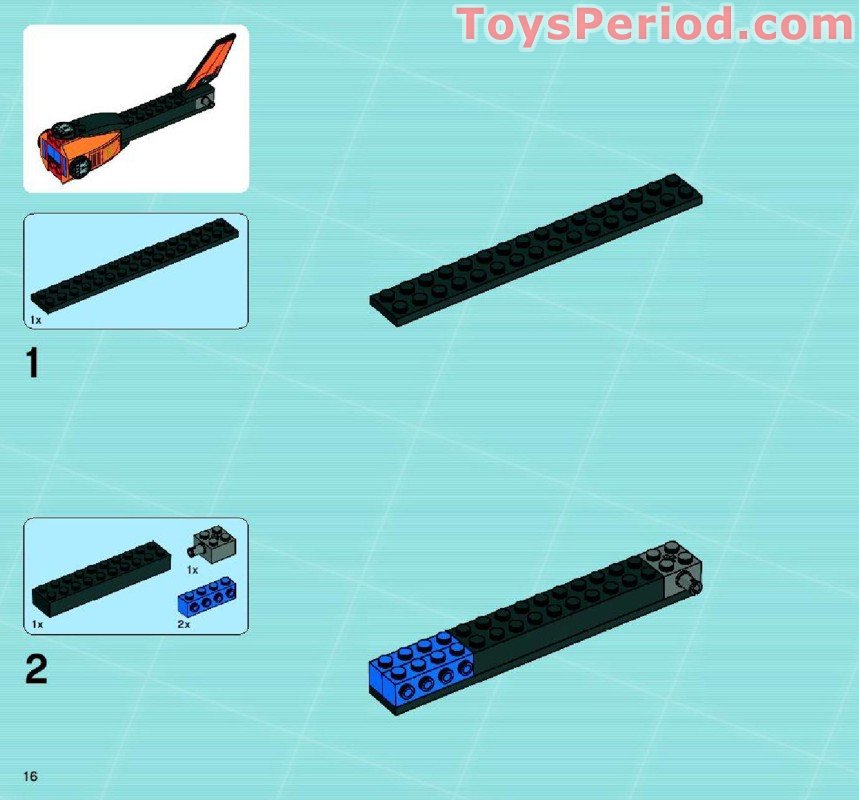 LEGO 8634 Mission 5: Turbocar Chase Instructions and Parts List