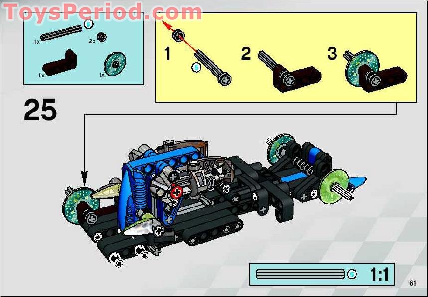 LEGO 8646 Speed Slammer Bike Instructions and Parts List