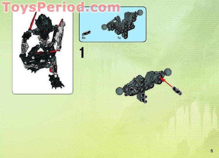 LEGO 8690 Toa Onua Instructions and Parts List