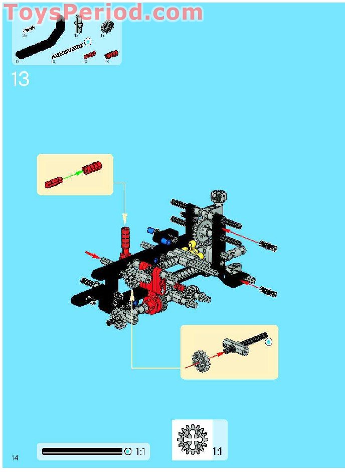LEGO 8284-1 Dune Buggy or Tractor Instructions and Parts List