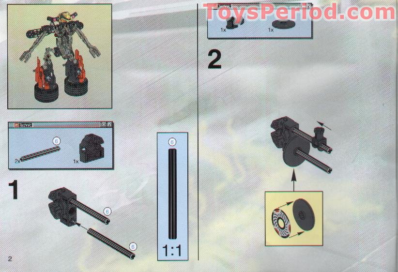 LEGO 8520 Millennium - Millennia Instructions and Parts List