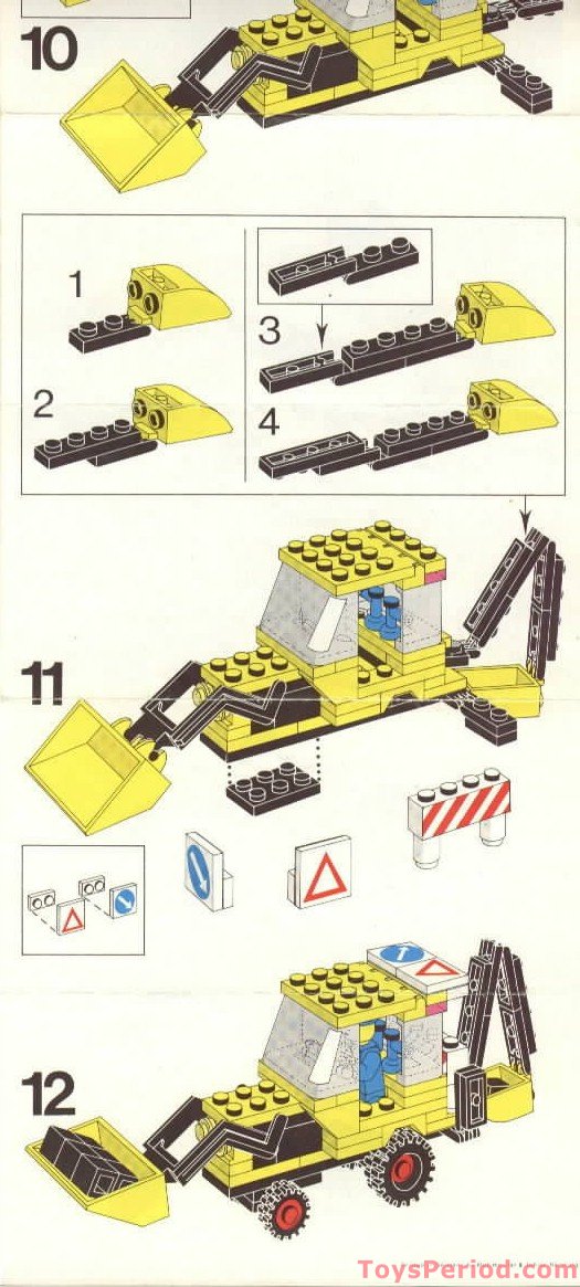 LEGO 6686 Backhoe Instructions and Parts List