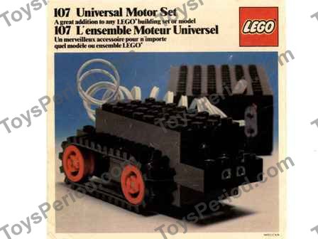 LEGO 107-1 4.5v Motor Set Instructions and Parts List
