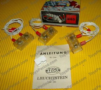 LEGO 245 Lighting Device Pack Instructions and Parts List
