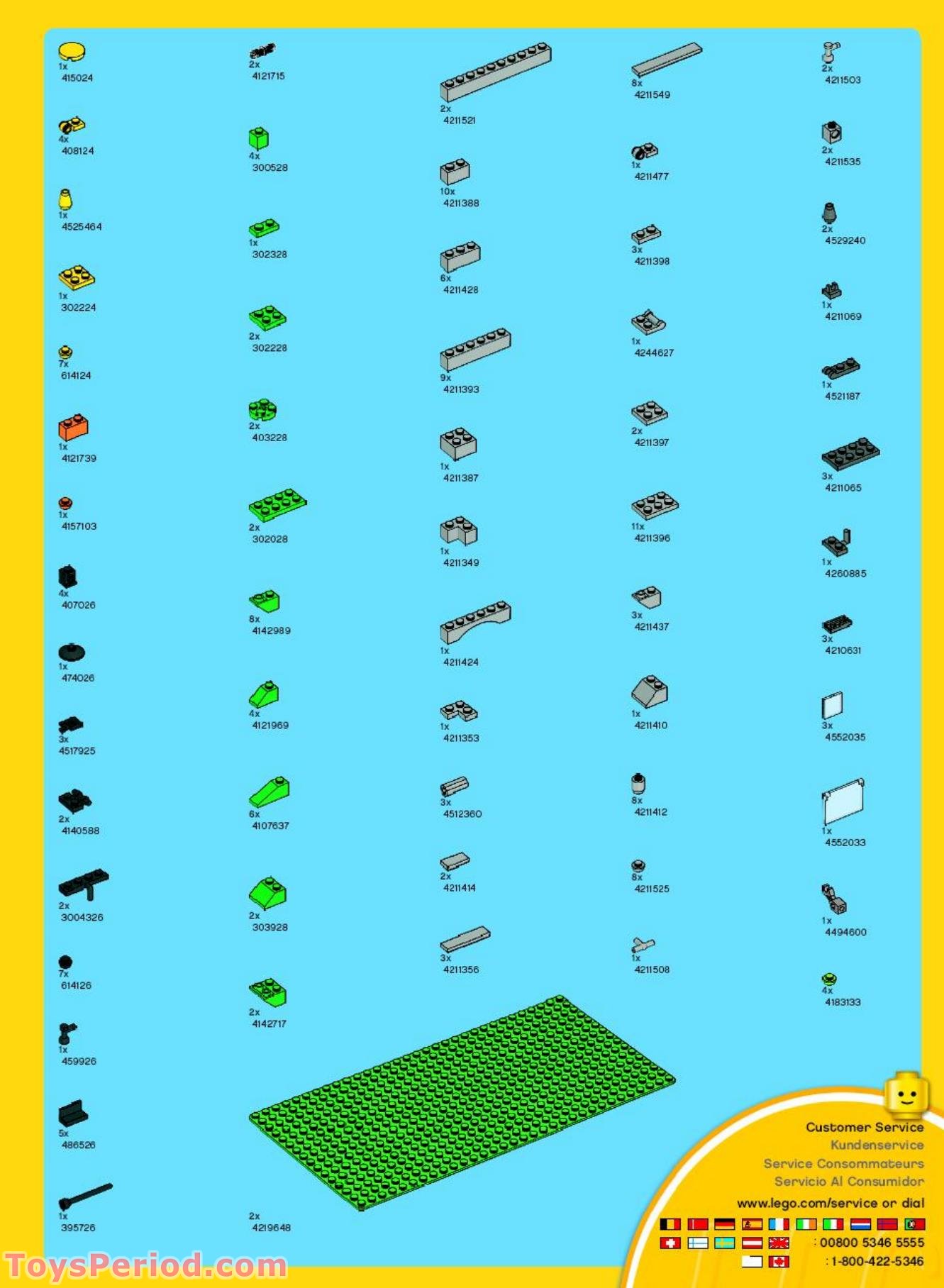 LEGO 5891 Apple Tree House Instructions and Parts List