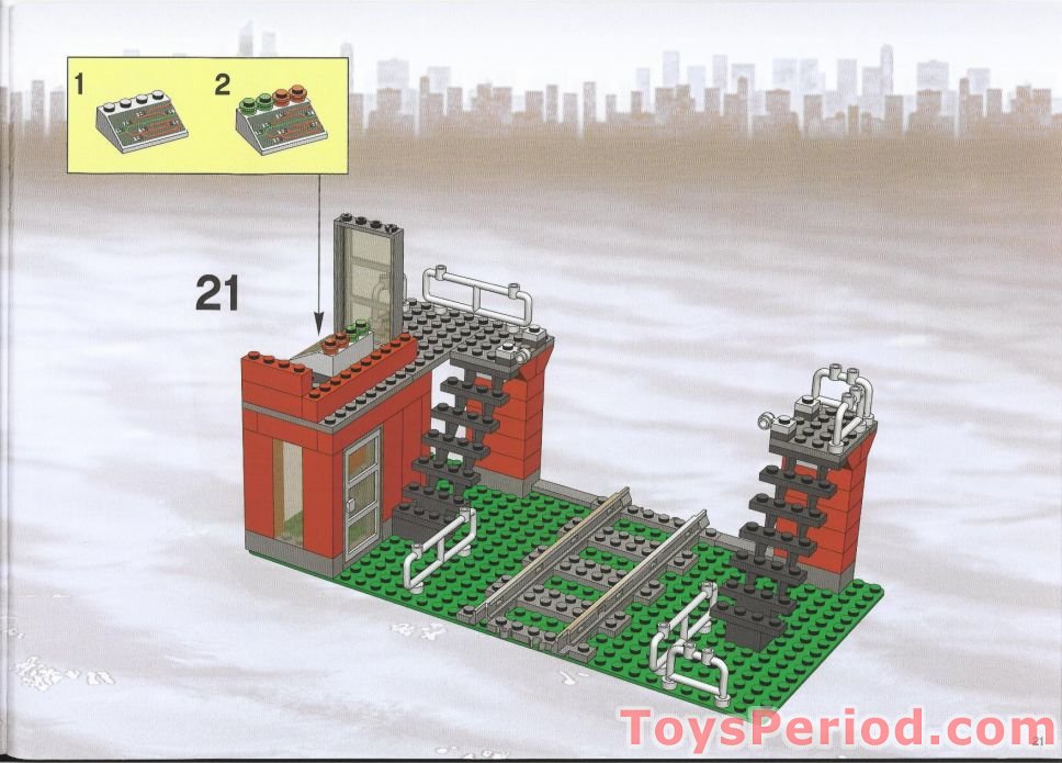 LEGO 10128 Train Level Crossing Instructions and Parts List