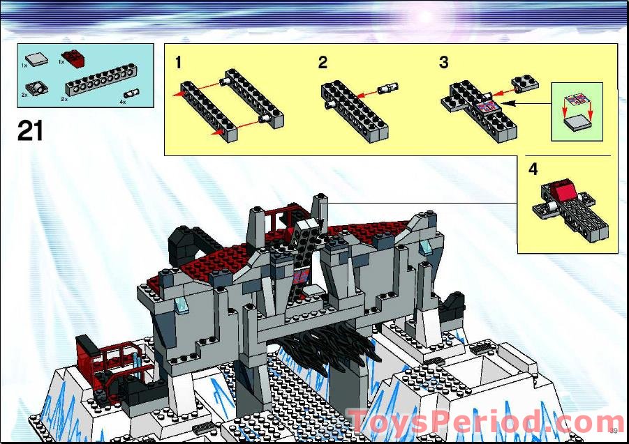 LEGO 4748 Ogel's Mountain Fortress Instructions and Parts List