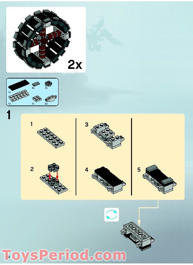 LEGO 7041 Troll Battle Wheel Instructions and Parts List