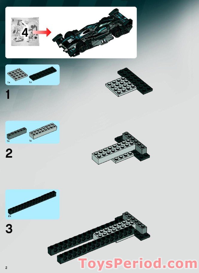 LEGO 8161 Grand Prix Instructions and Parts List