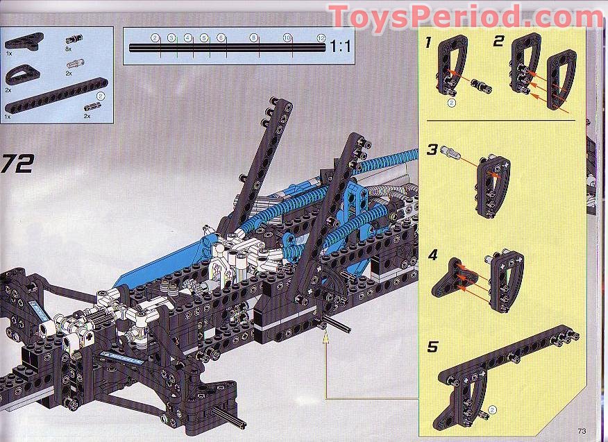 LEGO 8461 Williams F1 Team Racer Instructions and Parts List