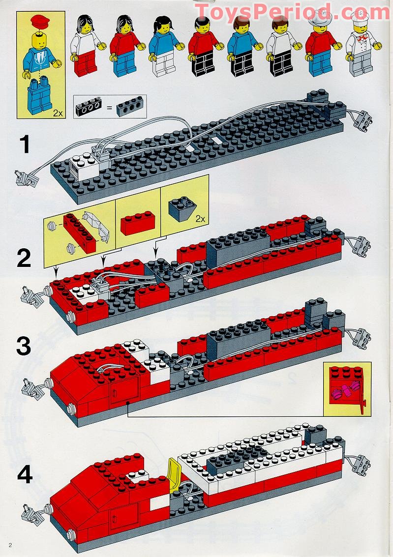 LEGO 7745 High-Speed City Express Passenger Train, 12v Instructions and Parts List