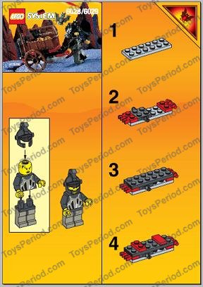 LEGO 6029 Treasure Guard Instructions and Parts List