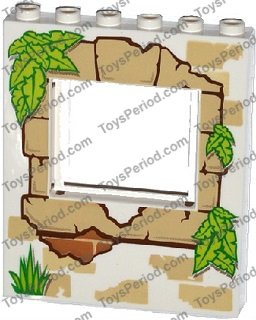 LEGO Sets with Part 15627pb007 Panel 1 x 6 x 6 with Window with Tan ...