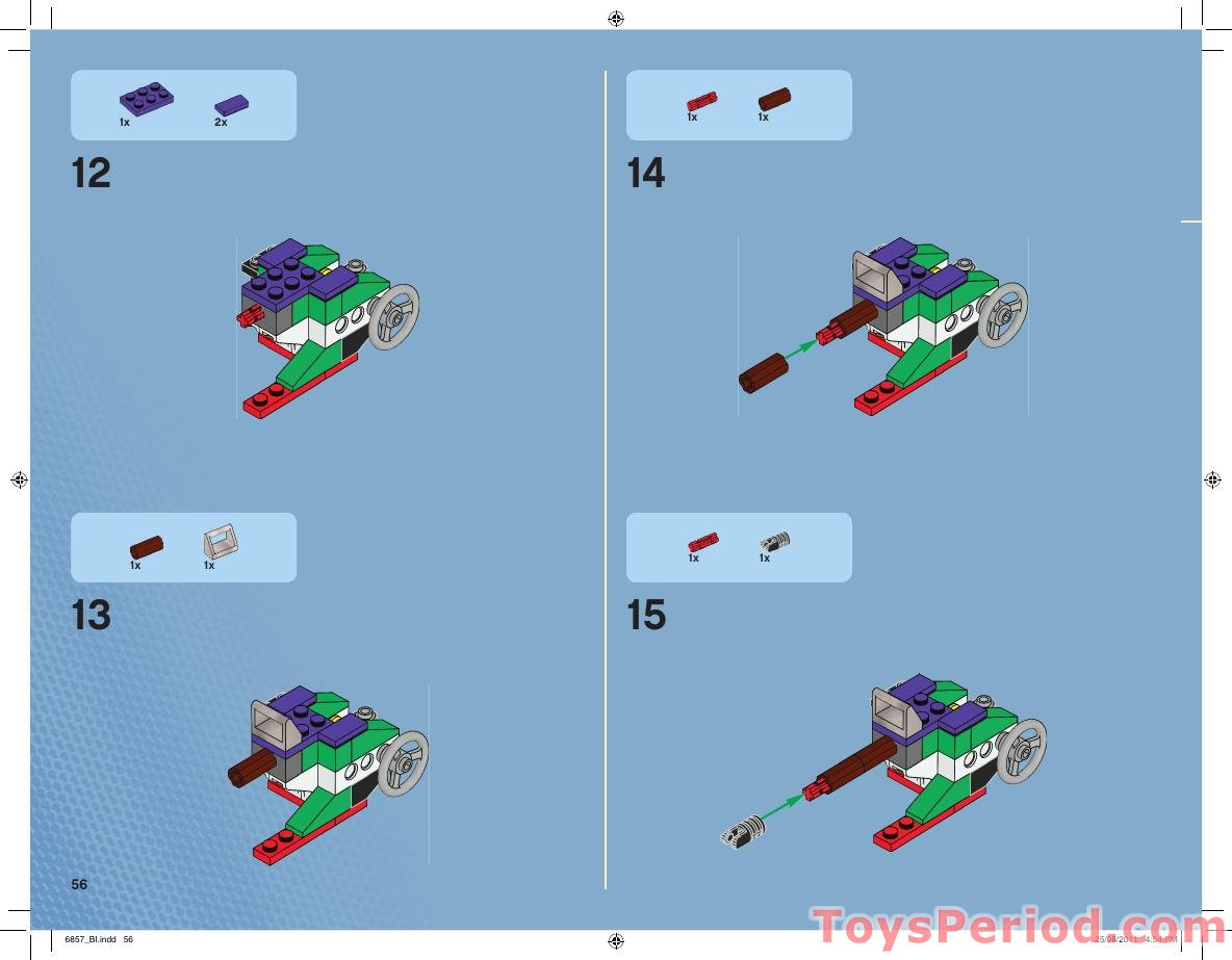 LEGO 6857 The Dynamic Duo Funhouse Escape Instructions and Parts List
