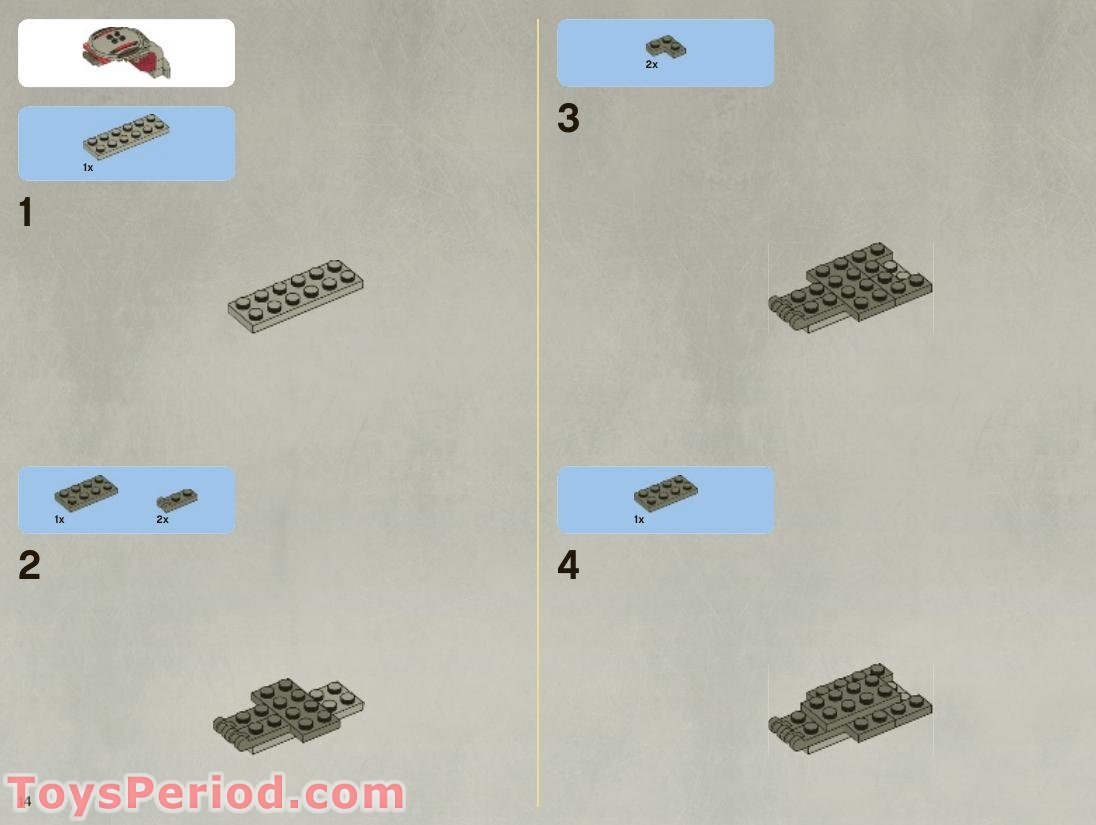 LEGO 7961 Darth Maul's Sith Infiltrator Instructions and Parts List